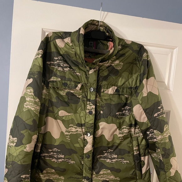 Stio | Jackets & Coats | Stio Skycrest Green Camo Snap Jacket | Poshmark